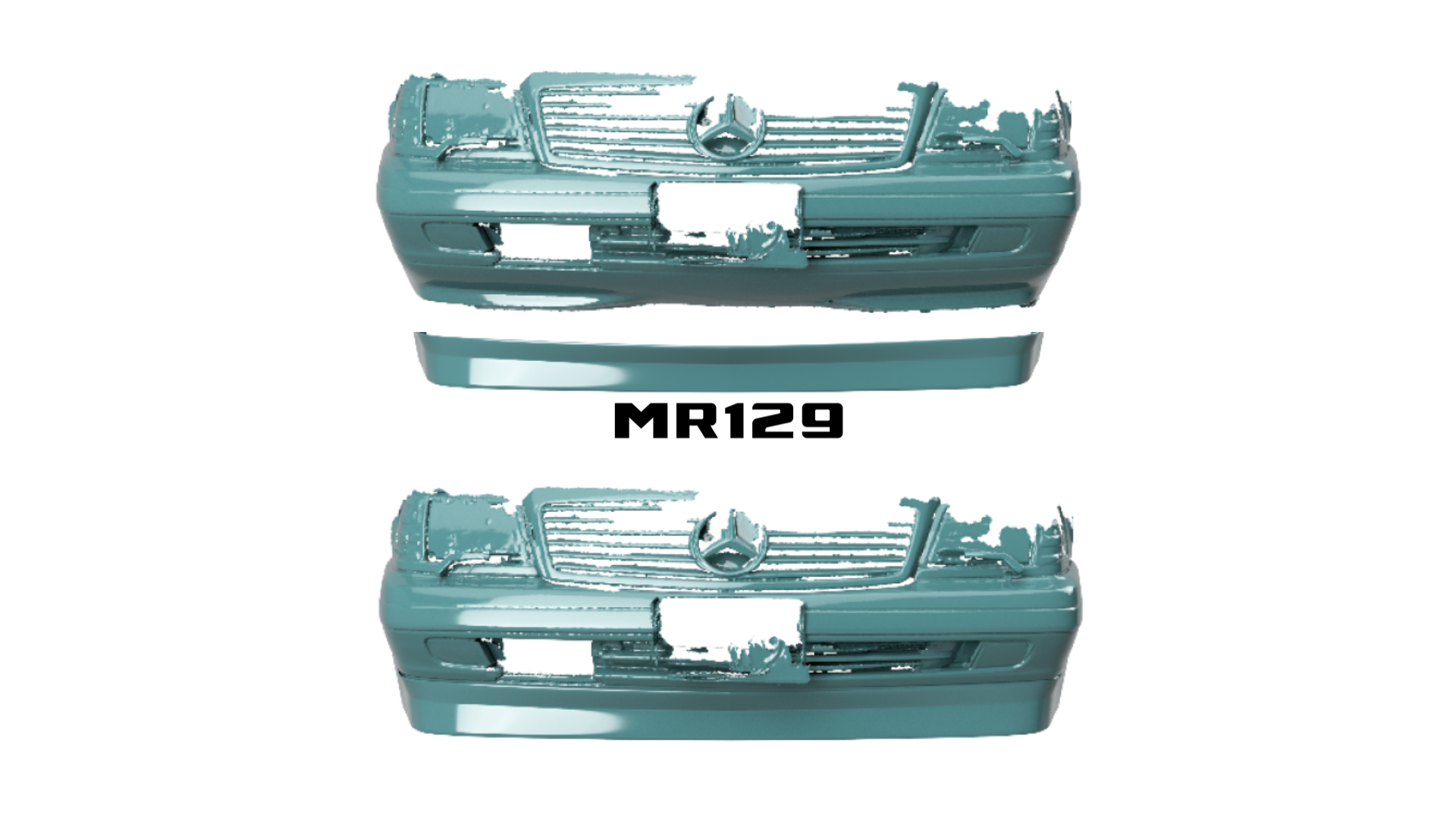 Brabus-Style Front Lip Spoiler for Mercedes R129 (1996–2002 Non-Sport ...